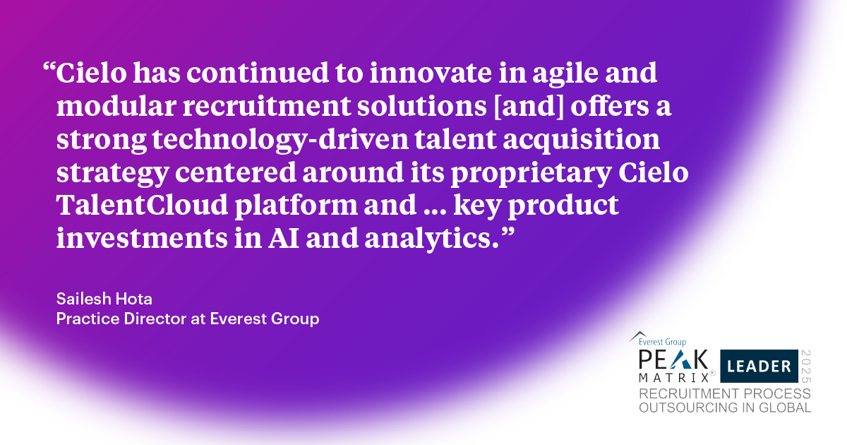Cielo earns leader status in 2025 RPO PEAK matrix® | Cielo